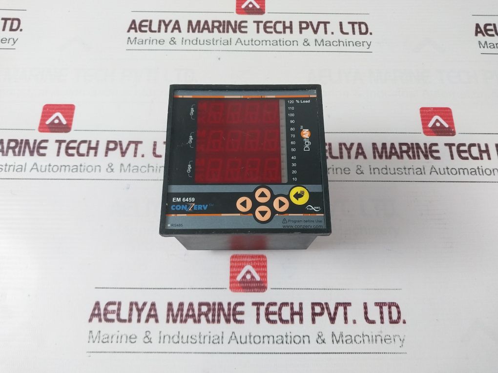 Conzerv Em6459 Power Meter 03.02.12 1Ph 80-600Vac 3 Line 4 Digit ...