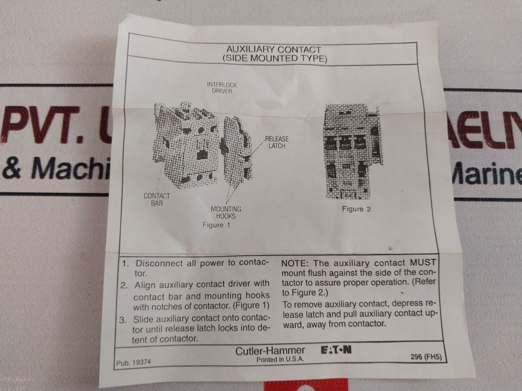 Cutler Hammer C320Kgs1 Auxiliary Contact Block – Aeliya Marine Tech