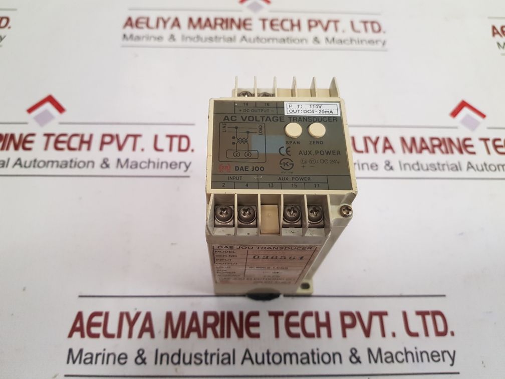 Dae Joo Dt-1V-a1A Ac Voltage Transducer 24V – Aeliya Marine Tech