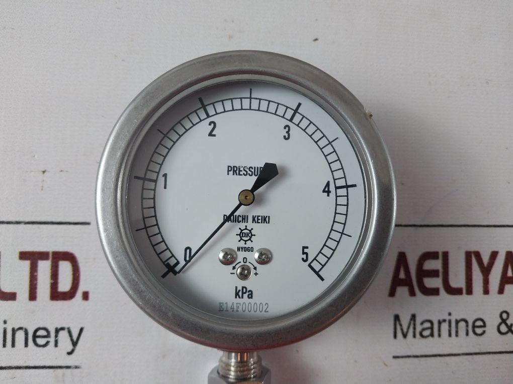 Daiichi Keiki 0-5 Kpa Pressure Gauge – Aeliya Marine Tech