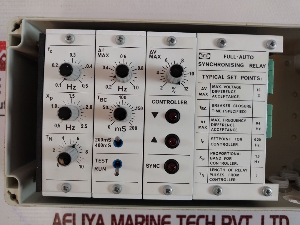 Deif Full-auto Synchronising Relay – Aeliya Marine Tech