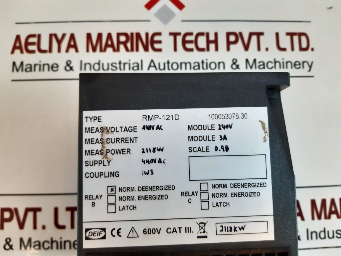 Deif Rmp-121D Reverse Power Relay 100053078.30 – Aeliya Marine Tech
