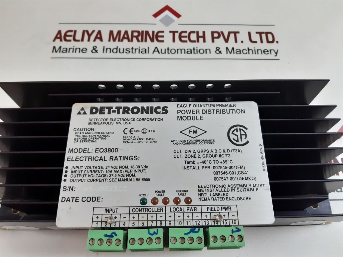 Det-tronics Eq3800 Eagle Quantum Premier Power Distribution Module ...