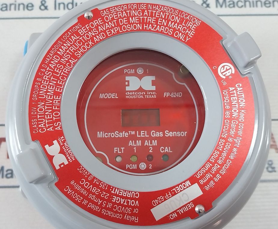 Detcon Fp-624D Lel Gas Sensor 897-850800-010 – Aeliya Marine Tech