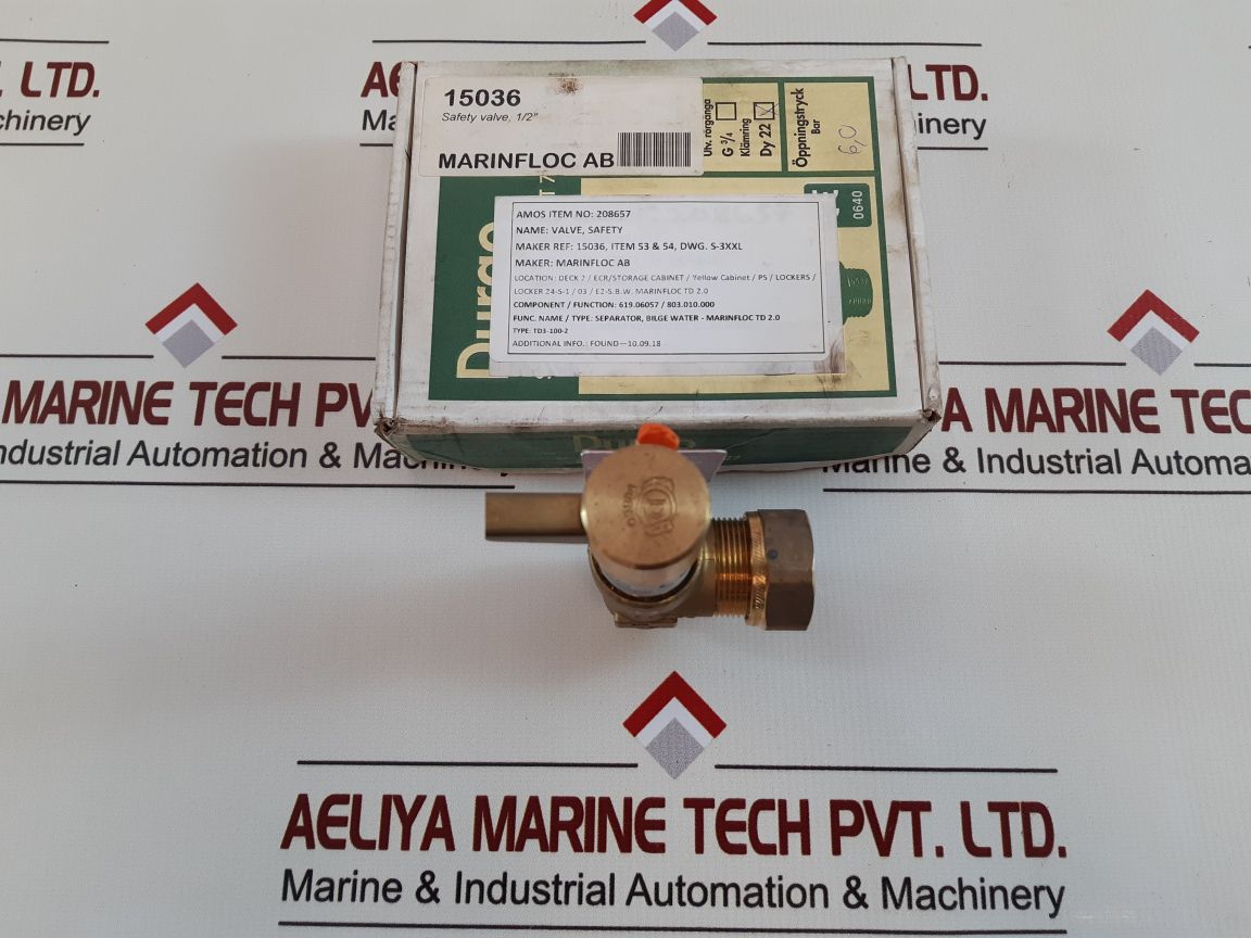 Durgo td3-100-2 safety valve – Aeliya Marine Tech