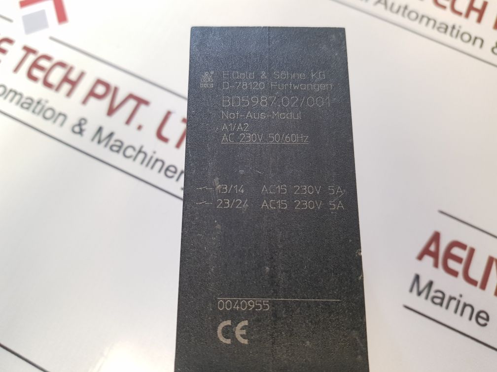 E.Dold & Sohne Bd5987.02/001 Safety Relay – Aeliya Marine Tech