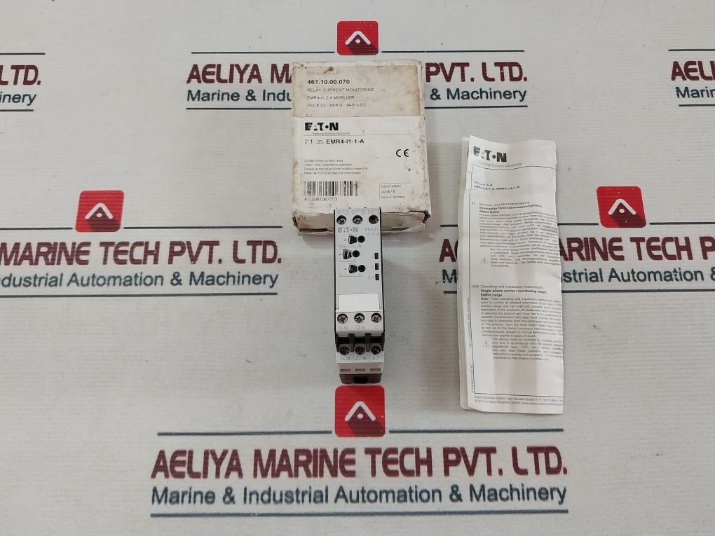 Eaton Emr4-i1-1-a Single-phase Current Monitoring Relay Ac/Dc 24-240V ...