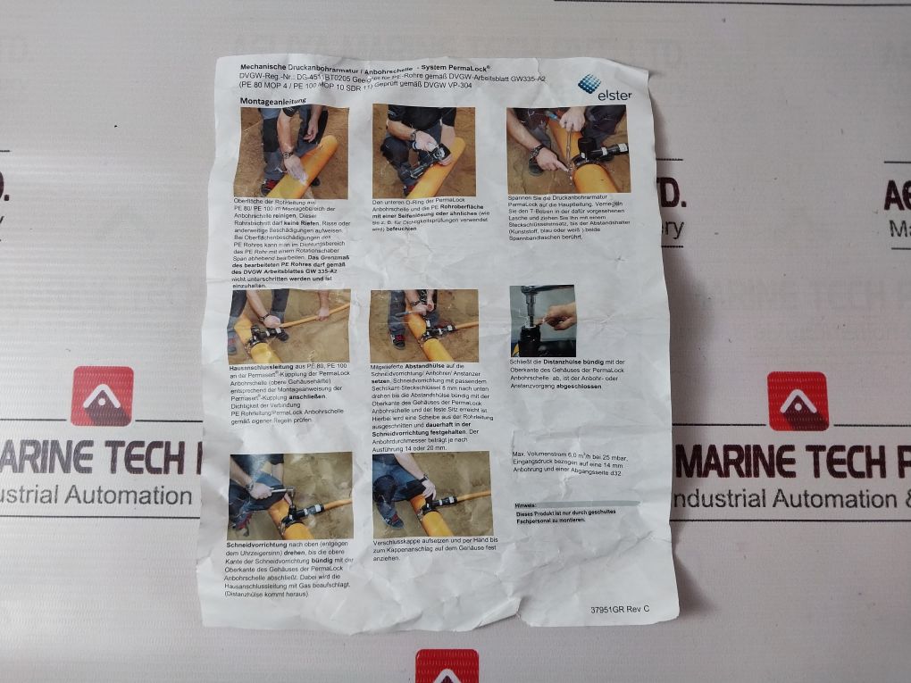 Elster Pe100 Anbohrschelle Efv Permalock With Elster Perfection Gs25 ...