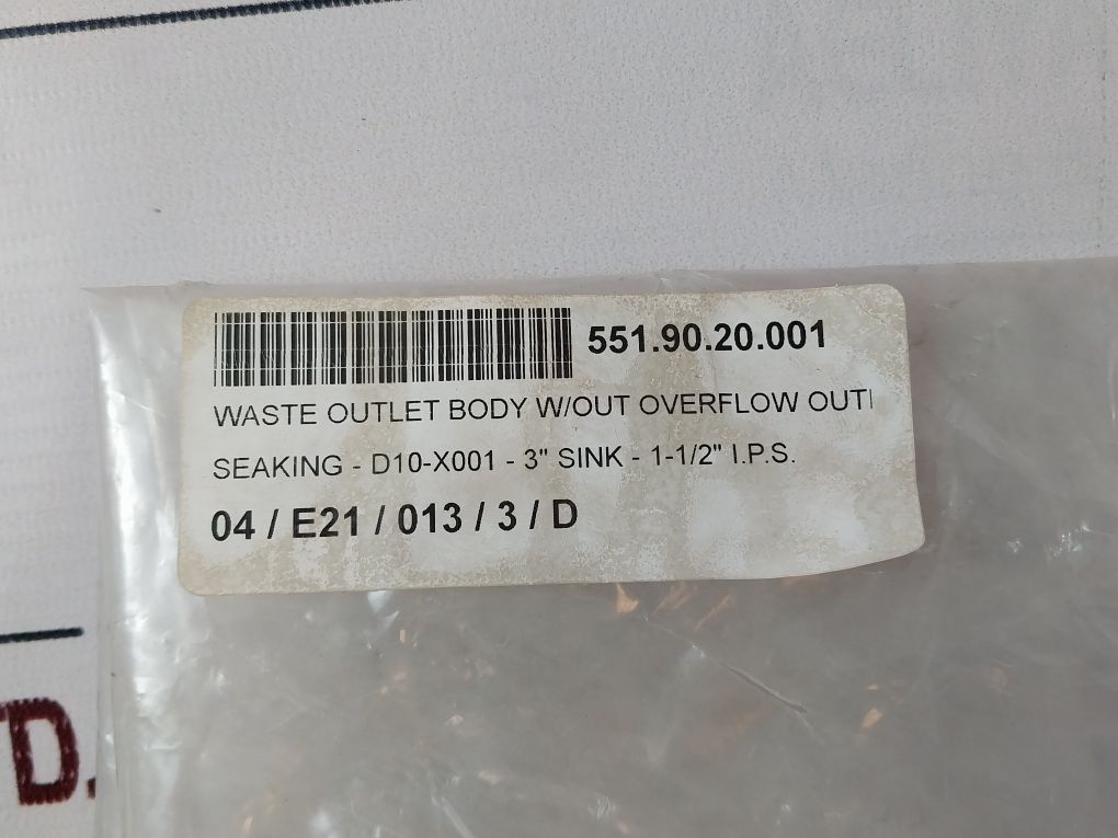 Encore ASME A112 18.2, D10 Series Level Handle Drain Assembly CSA B125 ...