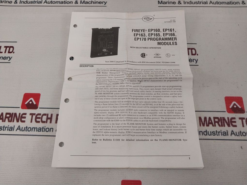 Fireye Ep163 Programmer Module – Aeliya Marine Tech®