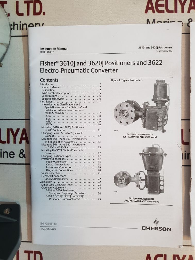 Fisher 3622 Valve Positioner Series 3600 – Aeliya Marine Tech
