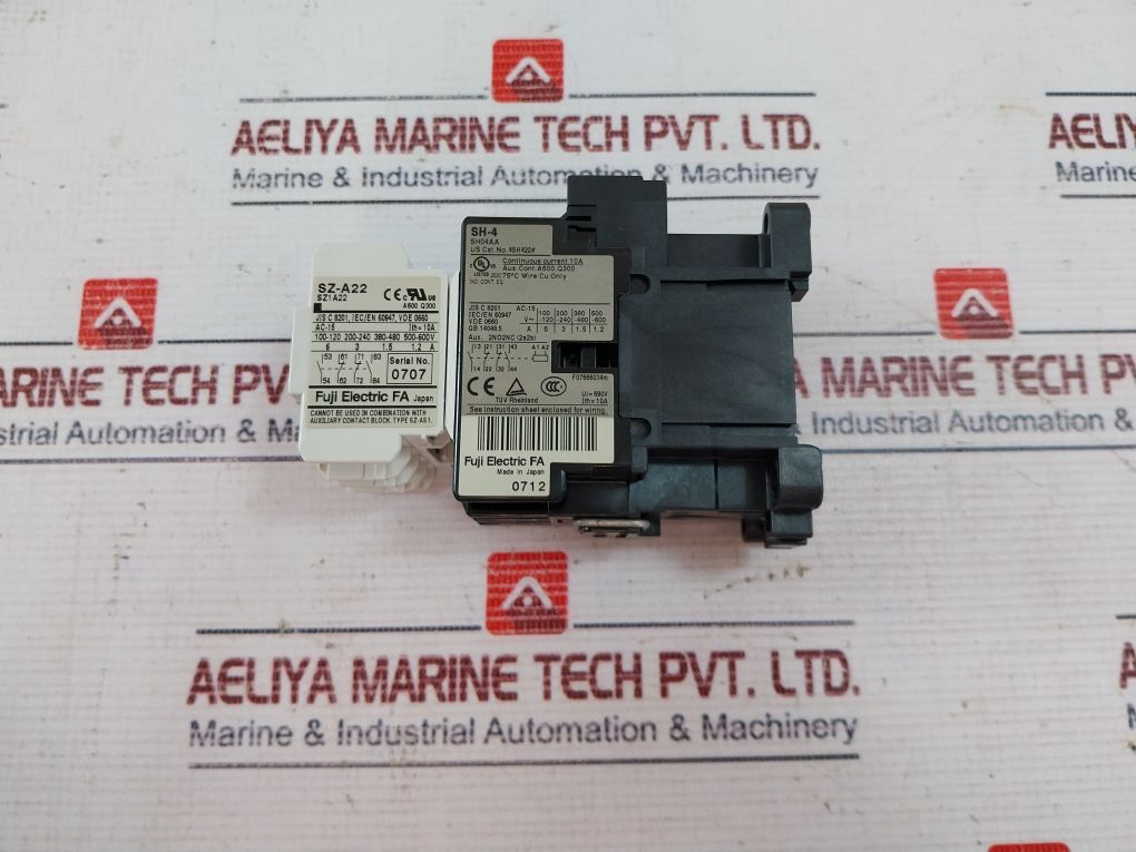 Fuji Electric Sh04Aa Relay With Auxiliary Contact Block Type Sz-as1 ...