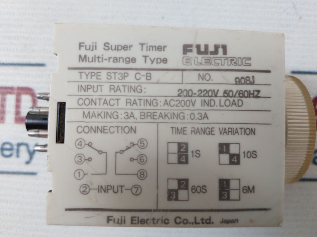 Fuji Electric St3P C-b Multi-range Super Timer 0-60 Sec 200-220V 50 ...