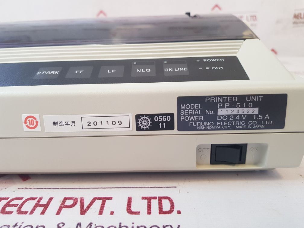 Furuno Electric Pp-510 Gmdss Compliant Dot Matrix Printer Dc 24V 1.5A ...