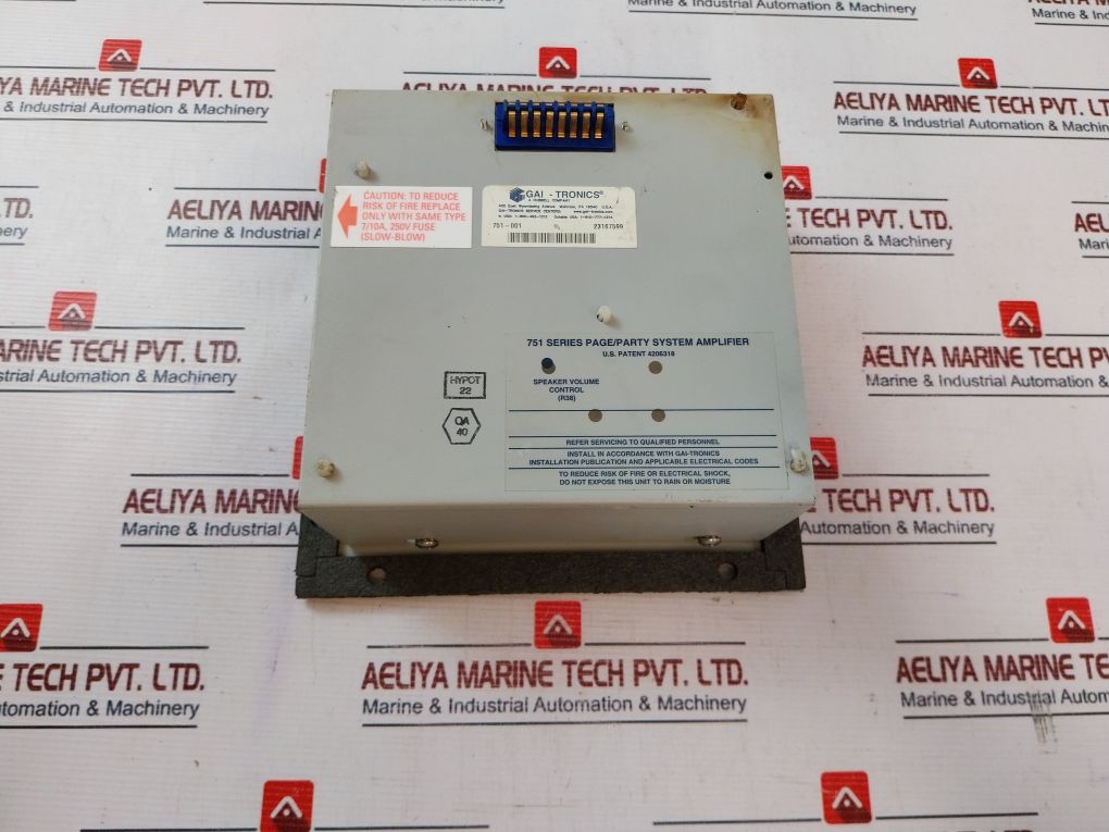 Gai-tronics 751-001 Page/Party System Amplifier 120Vac 50-60Hz 0.46A ...