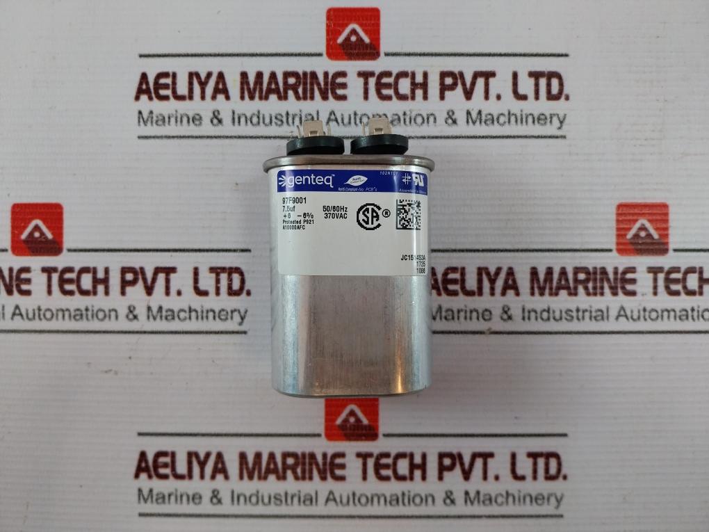 Genteq 97F9001 Motor Run Capacitor 370Vac 50/60Hz – Aeliya Marine Tech®