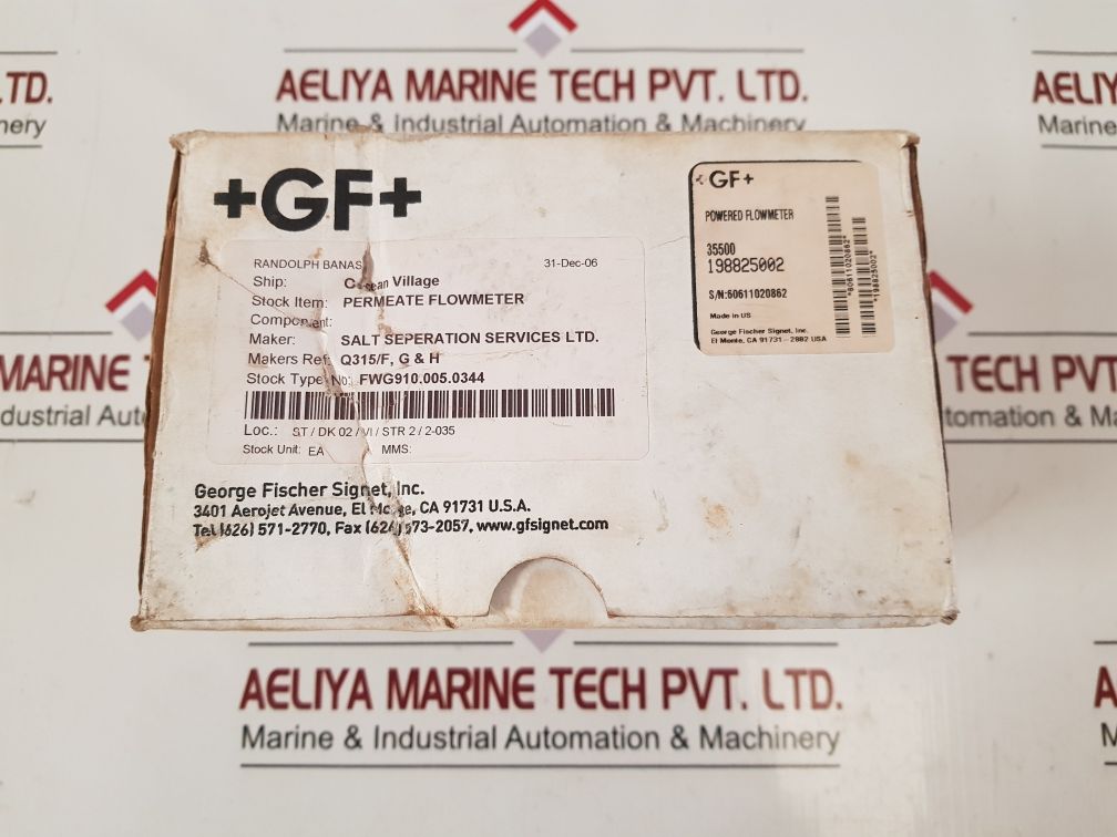 George Fischer Signet 3-5500 Flow Meter – Aeliya Marine Tech