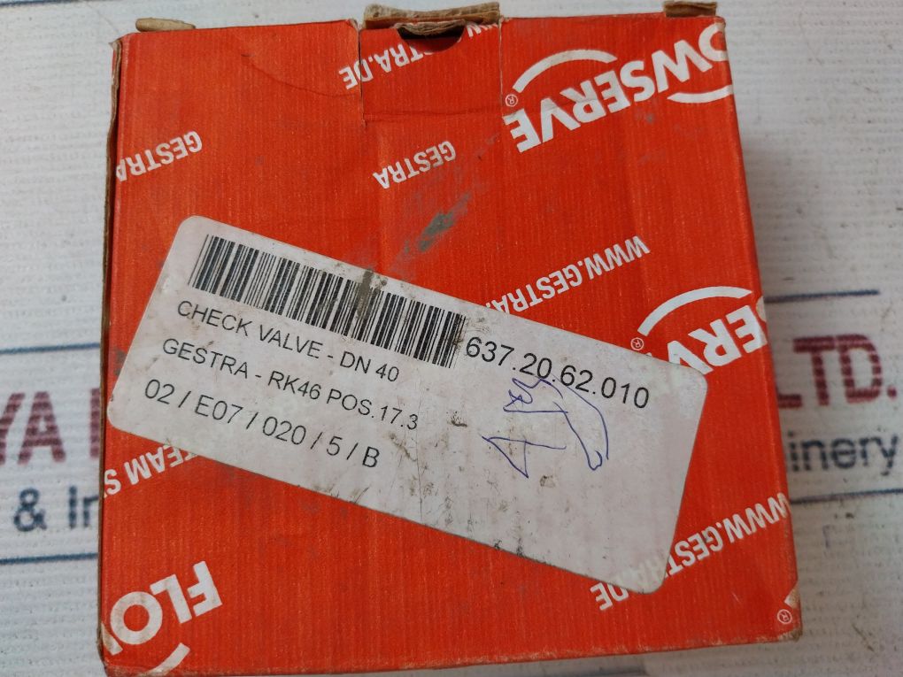 Gestra Rk 86 Check Valve – Aeliya Marine Tech