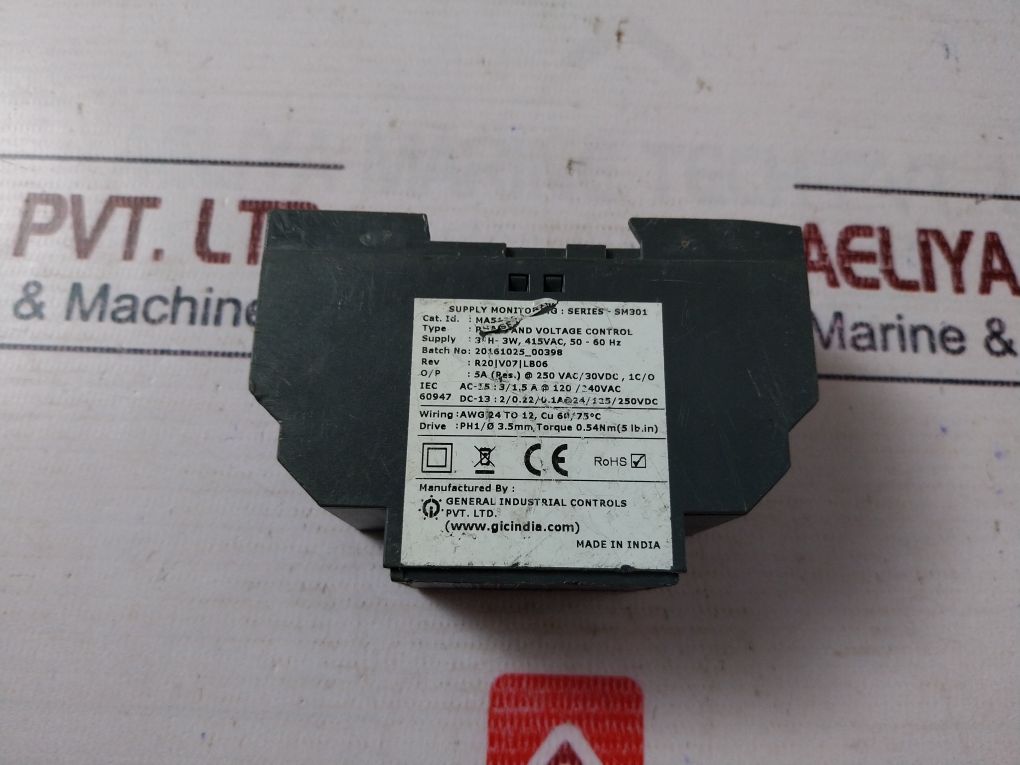 Gic Ma51Bc Phase And Voltage Control Relay 3Ph-3W 415Vac 50-60 Hz ...