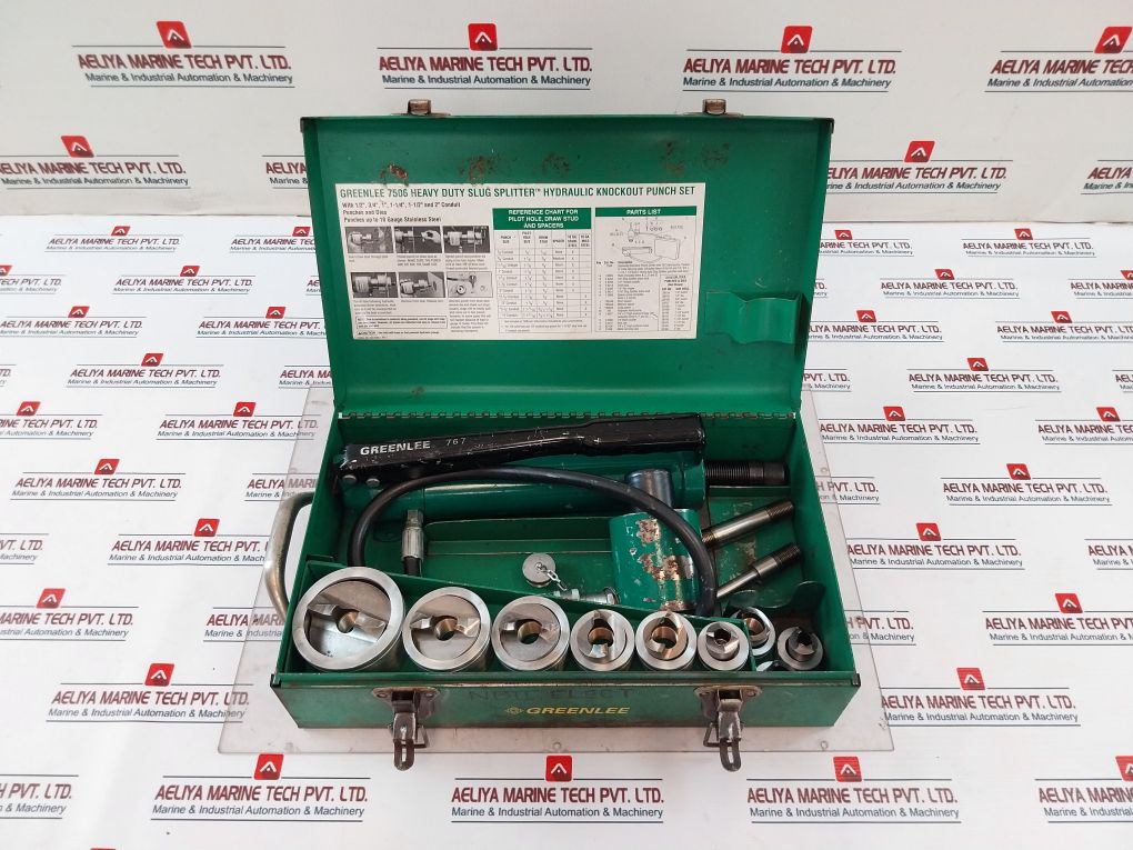 Greenlee 7506 Slug Splitter Hydraulic Knockout Punch Driver Set ...