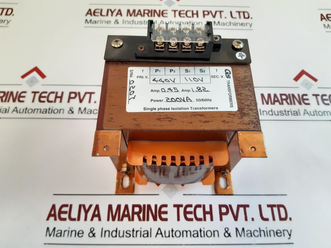 Gs Transformers 200Va 50/60Hz Single Phase Isolation Transformers – Aeliya Marine Tech
