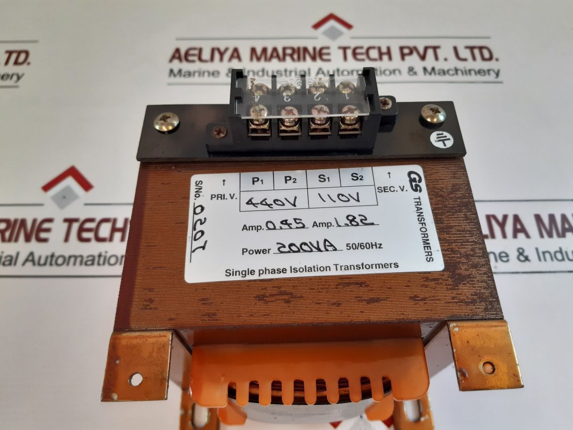Gs Transformers 200Va 50/60Hz Single Phase Isolation Transformers – Aeliya Marine Tech