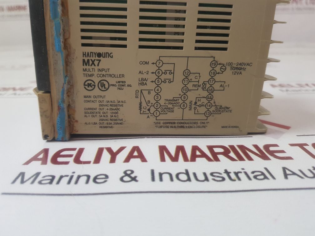 Hanyoung Mx7-fkmnnn Multi Input Temperature Controller – Aeliya Marine Tech
