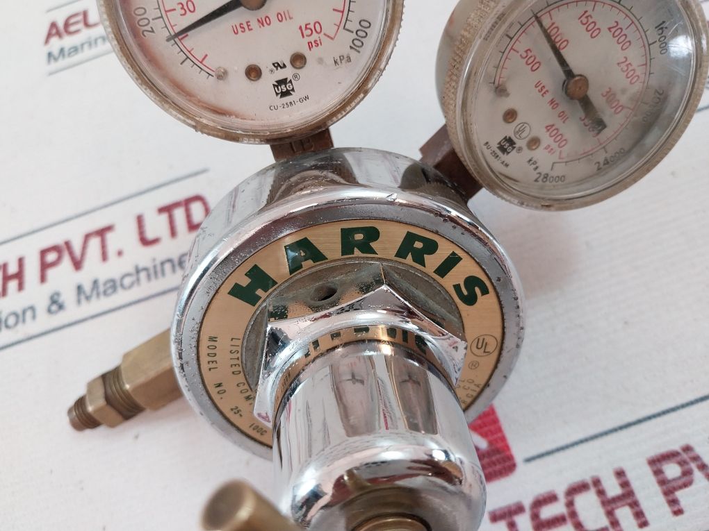Harris 25-100C Compressed Gas Regulator-650L 0-150 Psi – Aeliya Marine Tech