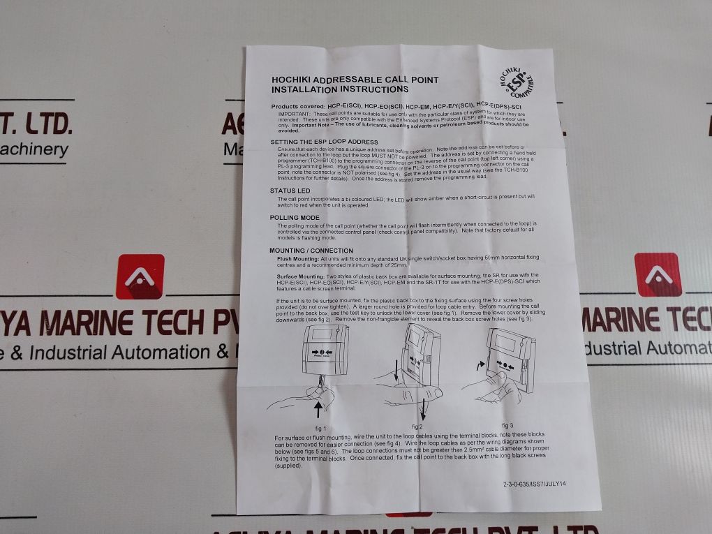 Hochiki Hcp-e(Hfp)Sci Addressable Call Point – Aeliya Marine Tech