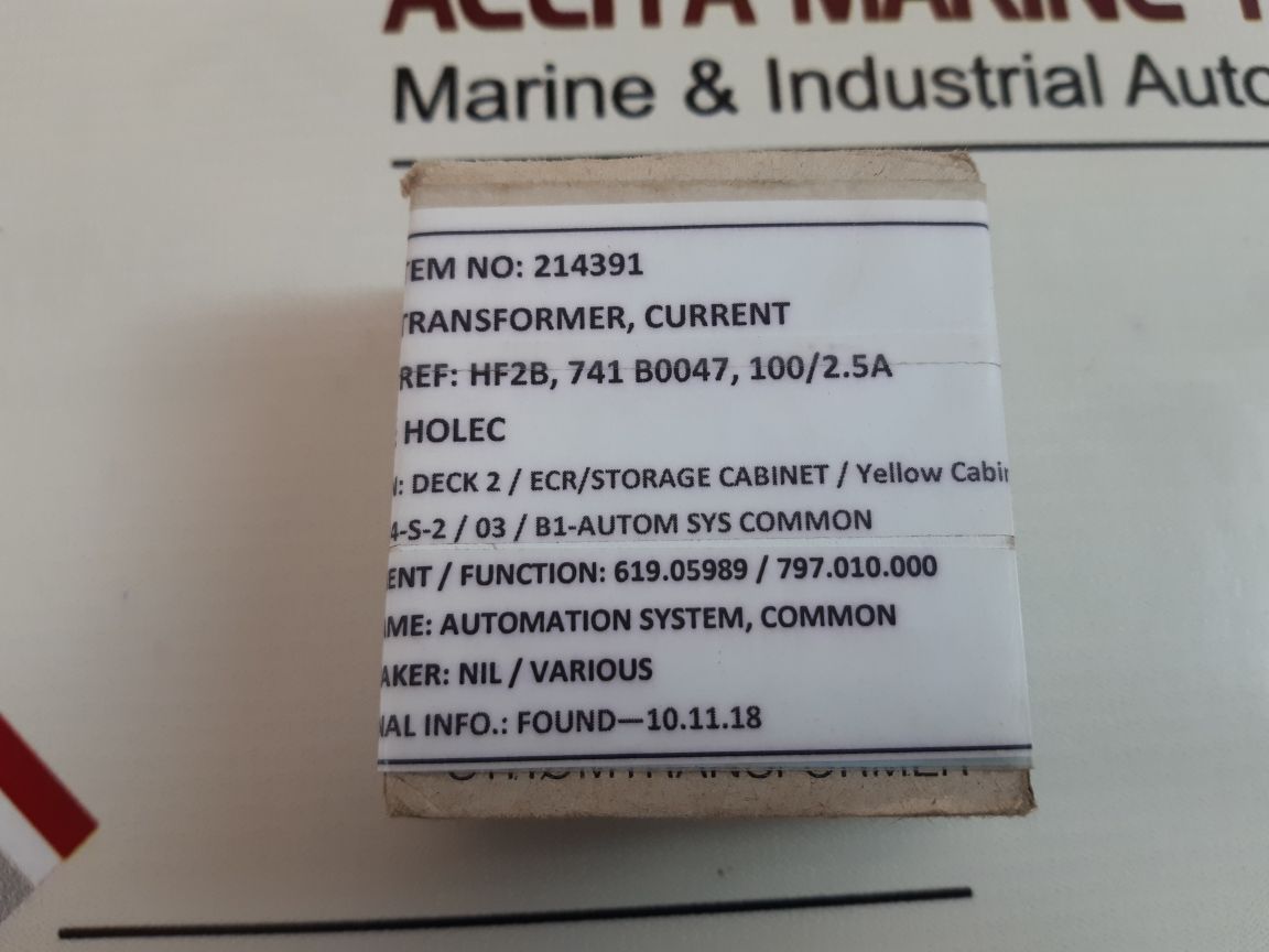 Holec hf2a current transformer – Aeliya Marine Tech
