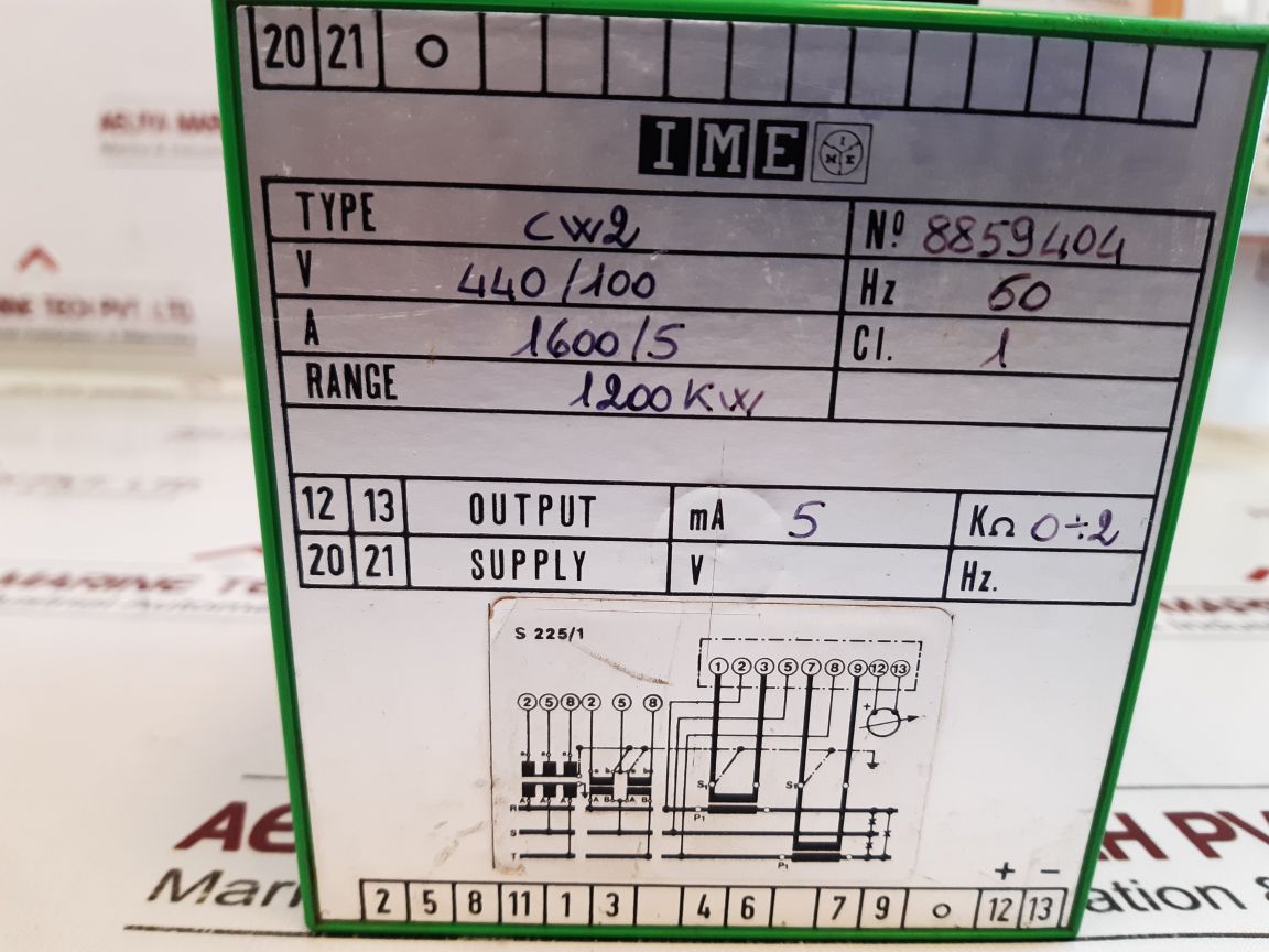 Ime Cw2 Relay Alarm 440/100V 60Hz – Aeliya Marine Tech
