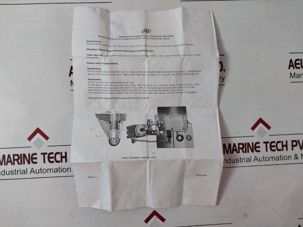 Ingersoll Rand 23467244 Solenoid Coil Kit – Aeliya Marine Tech®