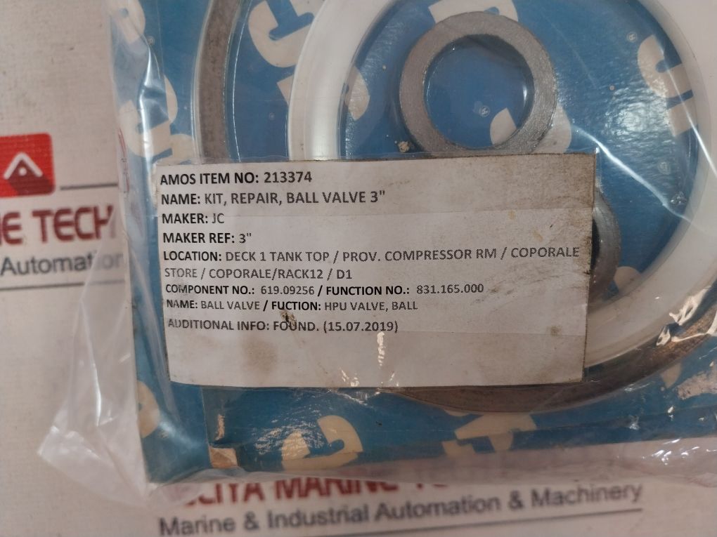 Jc Dn-3” Ball Valve Repair Kit 213374 – Aeliya Marine Tech