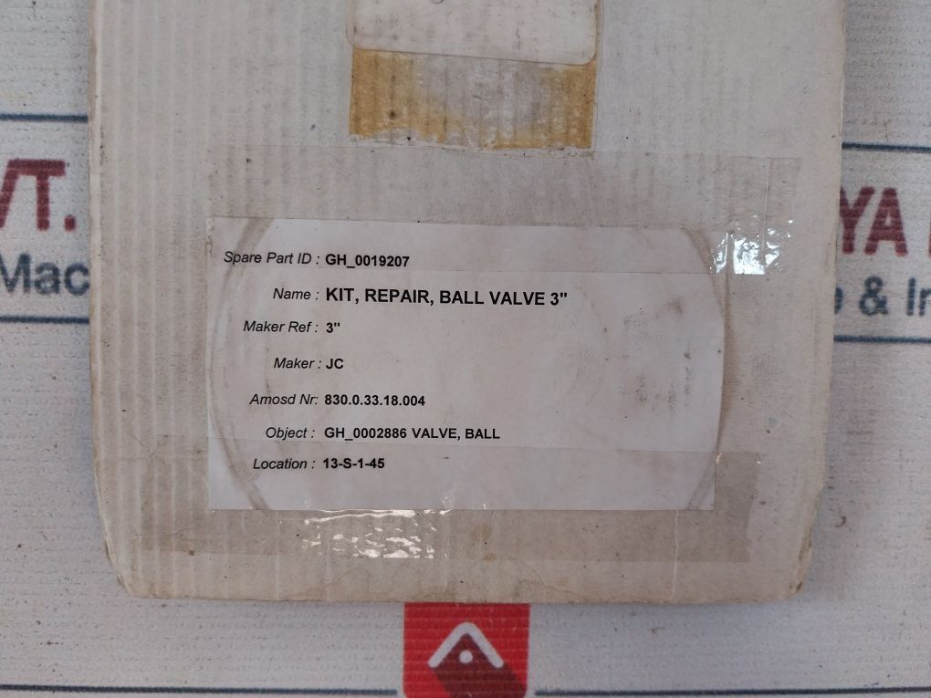 Jc Dn-3” Ball Valve Repair Kit 213374 – Aeliya Marine Tech