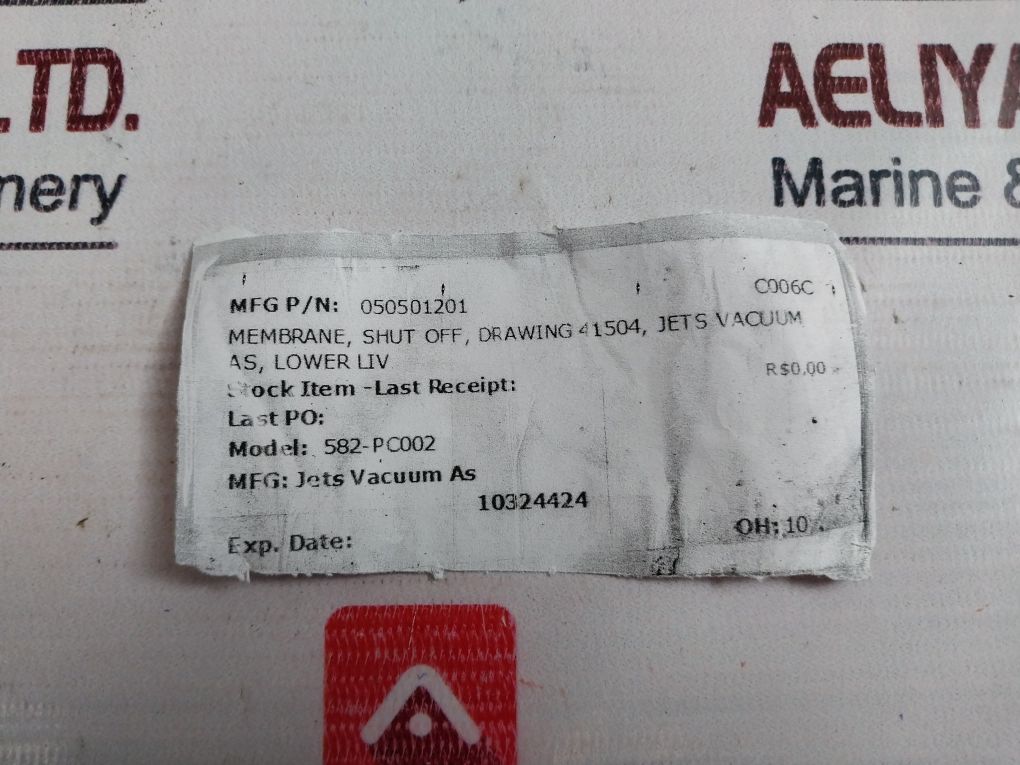 Jets Vacuum 050501201 Membrane Shut Off Lower Liv 582-pc002 – Aeliya Marine Tech