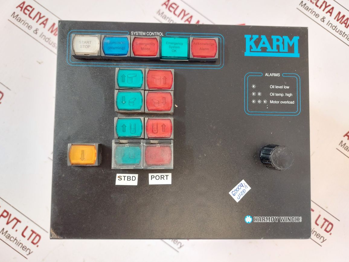 Karmoy Winch System Control Main Panel – Aeliya Marine Tech