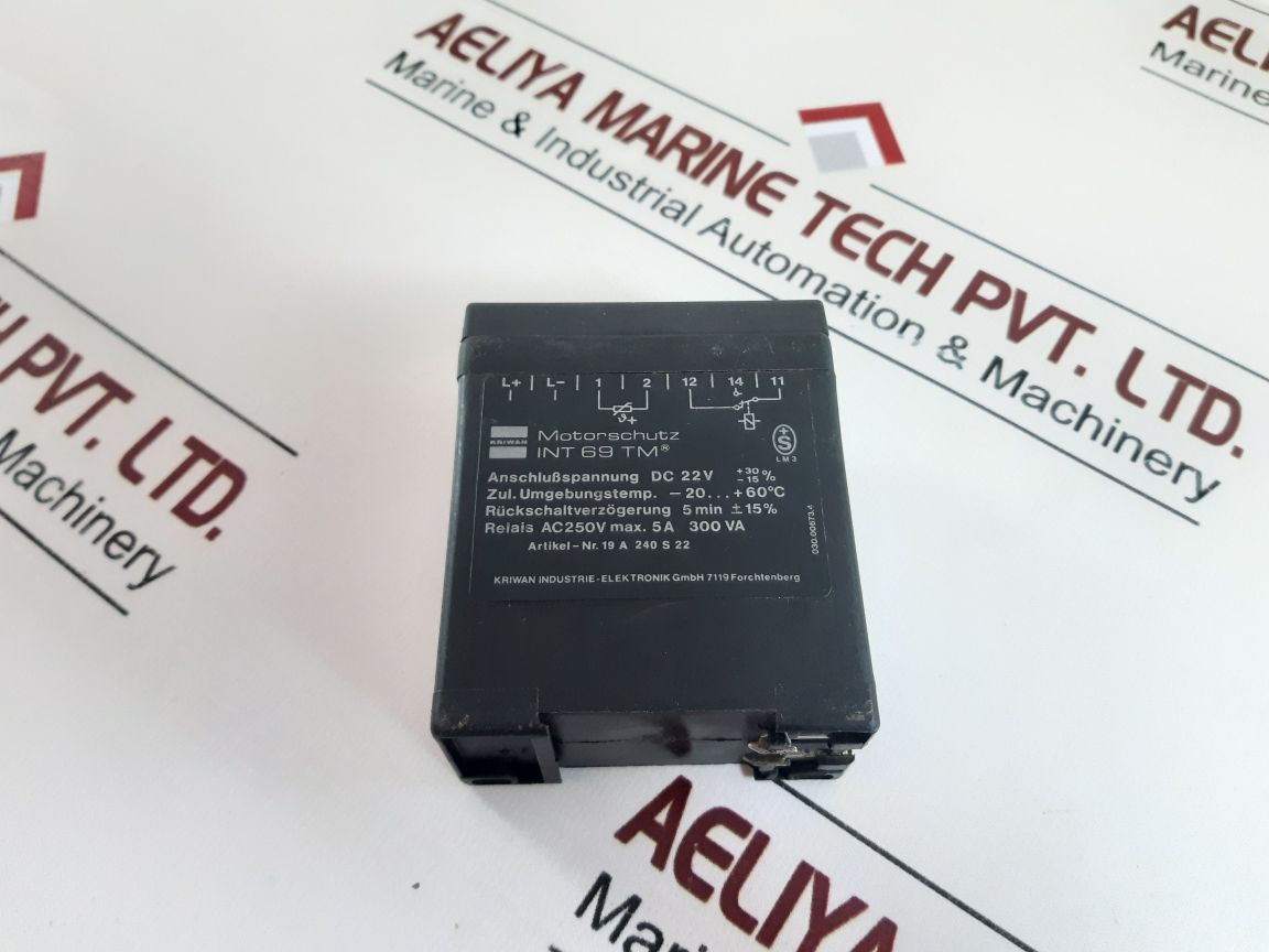 KRIWAN INT 69 TM Motor Protection Relay | 22V DC Input – Aeliya Marine Tech