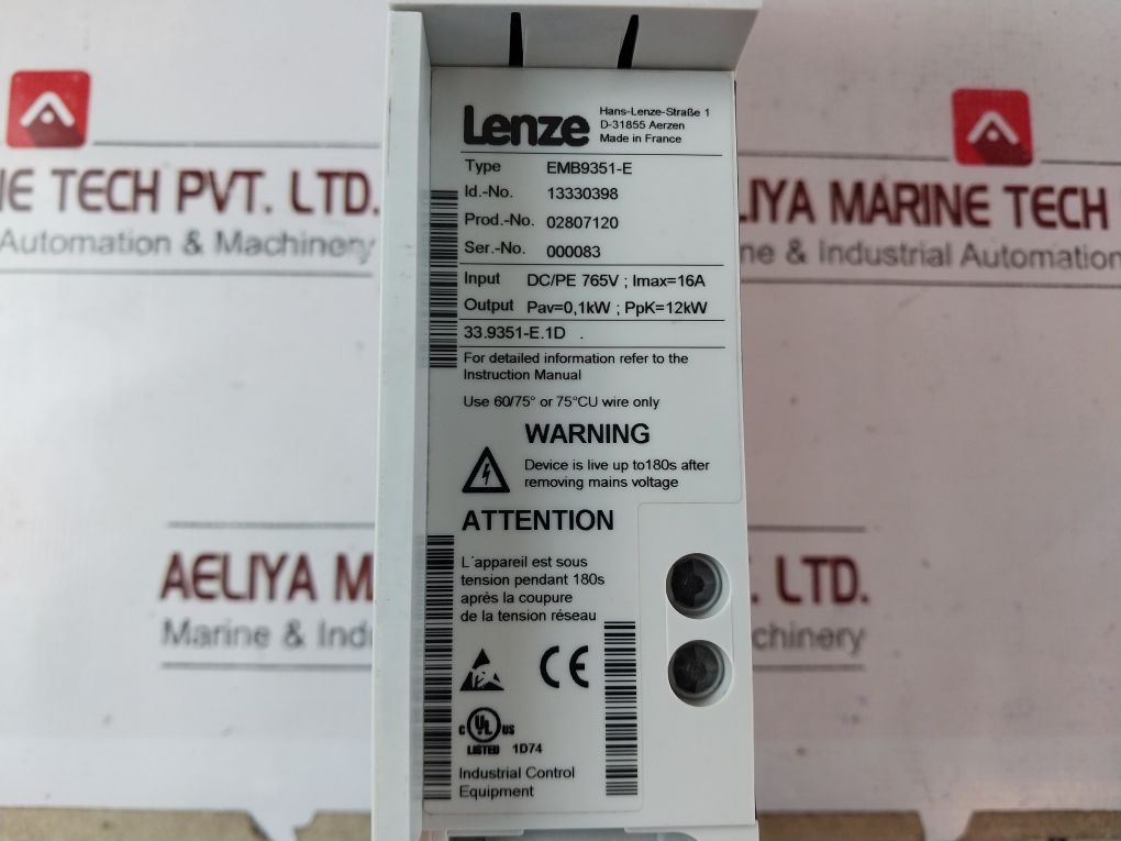 Lenze Emb9351-e Brake Module – Aeliya Marine Tech