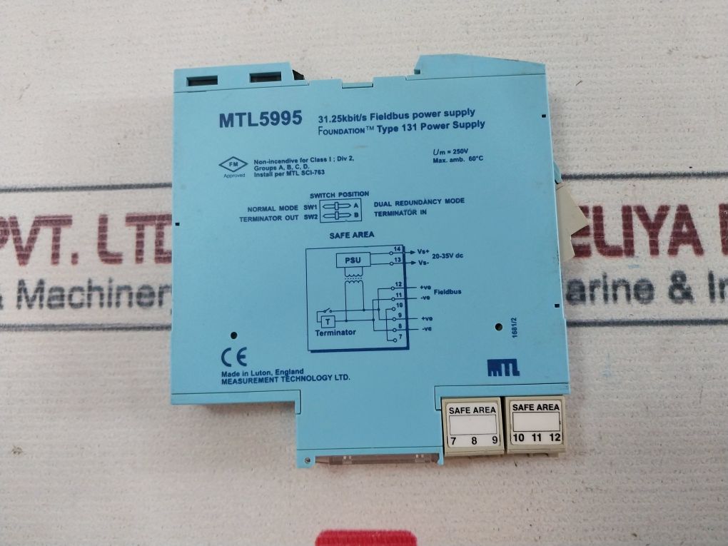 Measurement Technology Mtl5995 31.25Kbit/S Fieldbus Power Supply ...