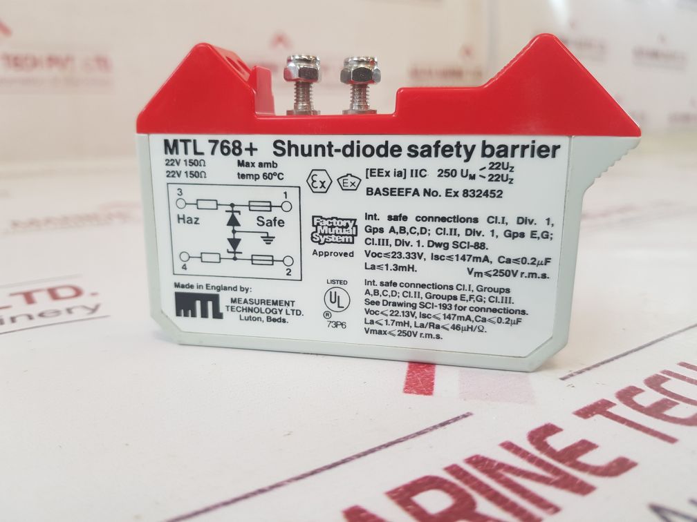 Measurement Technology Mtl 768+ Shunt-diode Safety Barrier 22V 150Ohm ...