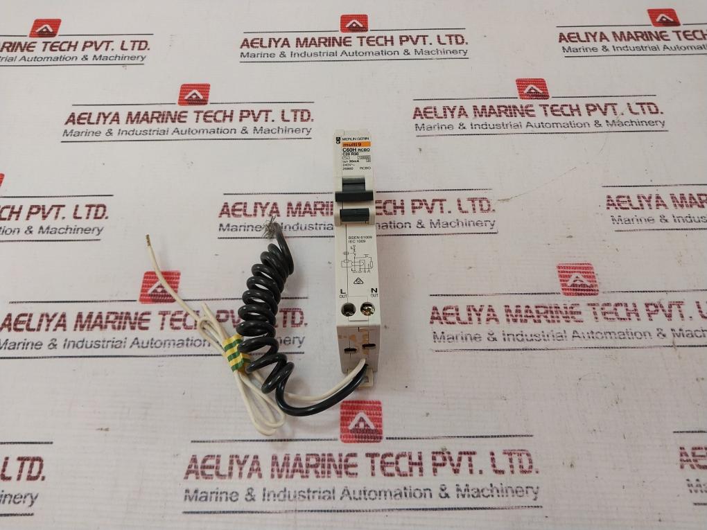 Merlin Gerin C60H Residual Current Circuit Breaker Rcbo Bsen 61009 ...