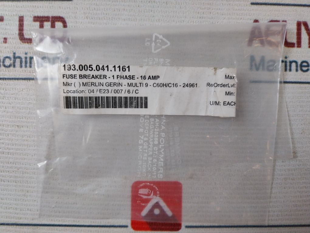 Merlin Gerin Multi 9 C60H C16 Circuit Breaker 230/400V – Aeliya Marine ...