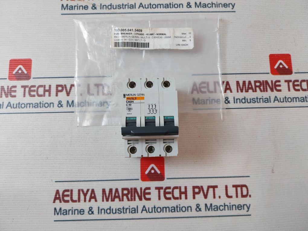 Merlin Gerin C60H 3 Phase-40 Amp-normal Circuit Breaker – Aeliya Marine ...