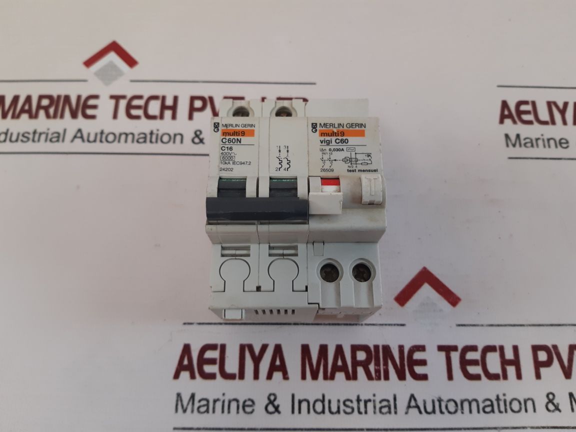 Merlin Gerin Multi 9 Vigi C60 With C60N C16 Circuit Breaker 400V~ – Aeliya Marine Tech