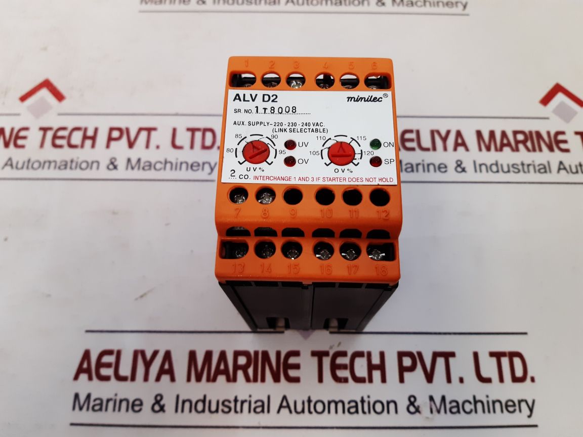 Minilec Phase Failure Relay With Variable Alv D2 – Aeliya Marine Tech