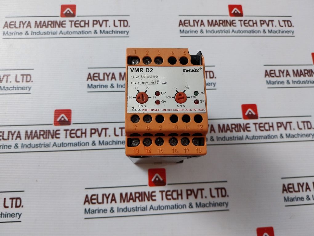 Minilec Vmr D2 415 Vac Voltage Monitoring Relay – Aeliya Marine Tech