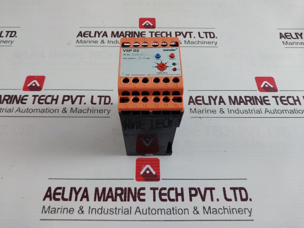 Minilec Vsp D2 Phase Failure Relay 240Vac – Aeliya Marine Tech