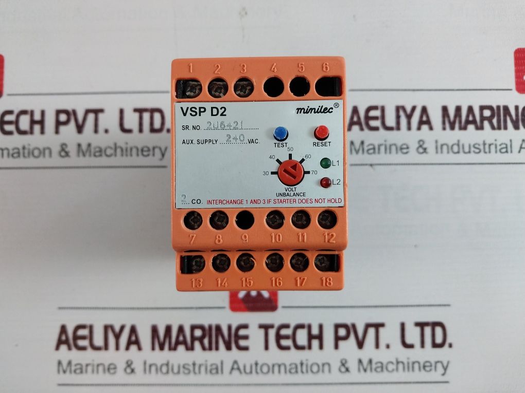 Minilec Vsp D2 Phase Failure Relay 240Vac – Aeliya Marine Tech®