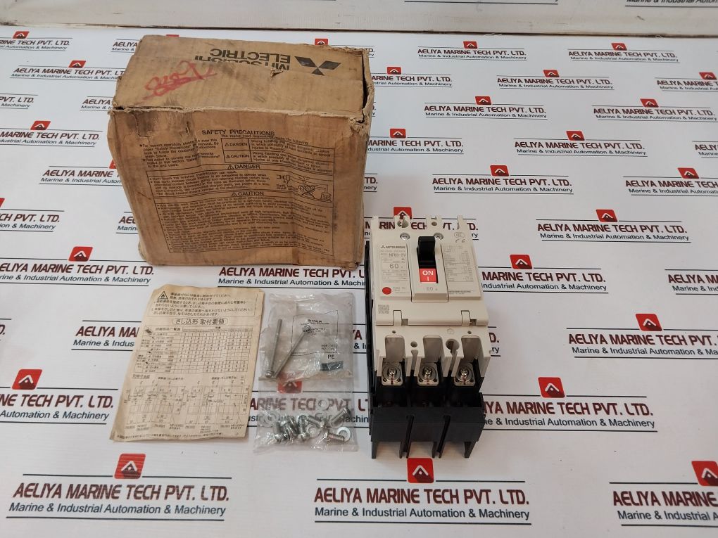 Mitsubishi Electric Nf63-sv 3 Pole Circuit Breaker 60A Ac200V 14Ka 50 ...