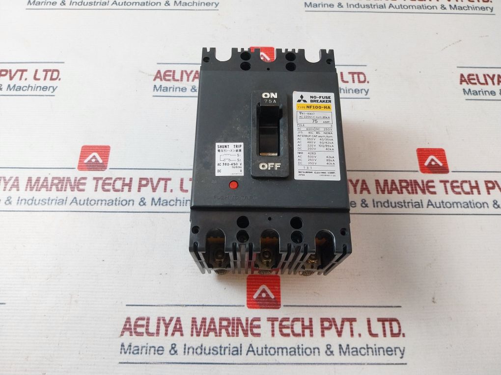 Mitsubishi Nf100-ha No-fuse Breaker 3P 75 Amp – Aeliya Marine Tech